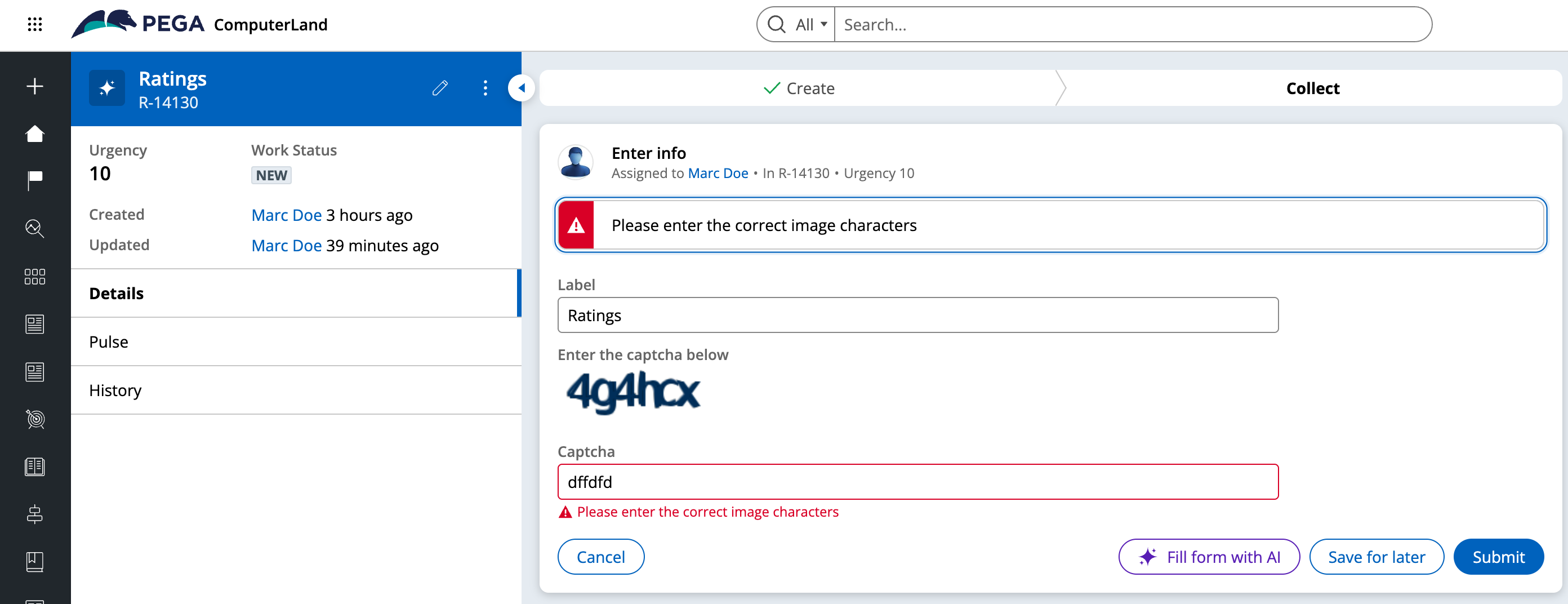 How To Implement A Captcha Challenge Inside A Form In Constellation Support Center